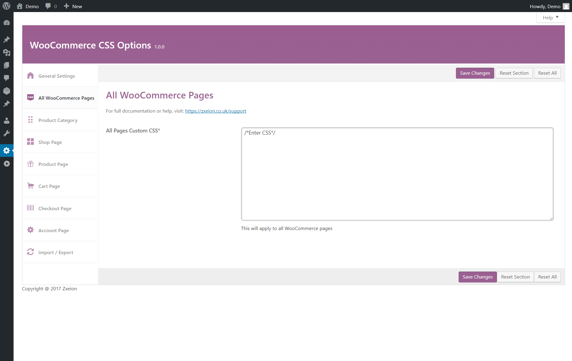 Woocommerce Custom CSS Pages, Products, Accounts & Categories by Dws_Studio
